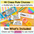 Classroom Rules Posters, Expectations, & Back to School Procedures