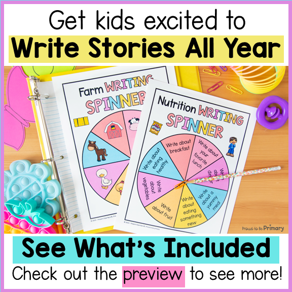 Writing Idea Spinners - Writing Center Activities, Topics & Prompts ...