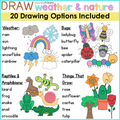 Step-by-Step Directed Drawing & Writing - Weather, Bugs, Plants, Tree