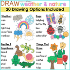 Step-by-Step Directed Drawing & Writing - Weather, Bugs, Plants, Tree