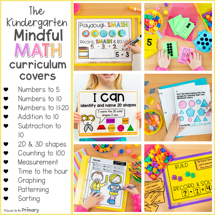 Kindergarten, First Grade, and Second Grade MATH Curriculum Bundle ...