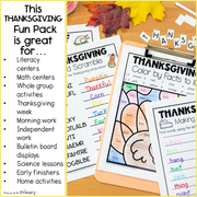 Thanksgiving Activities - Turkey Crafts, Games, Bulletin Board