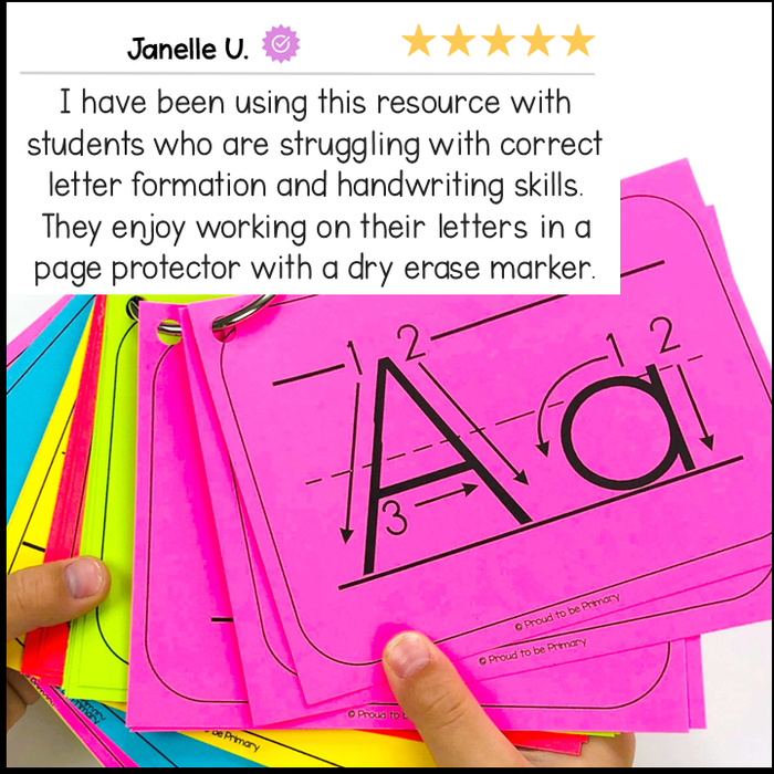 Alphabet Printing Writing Practice Cards - Alphabet Review Handwriting
