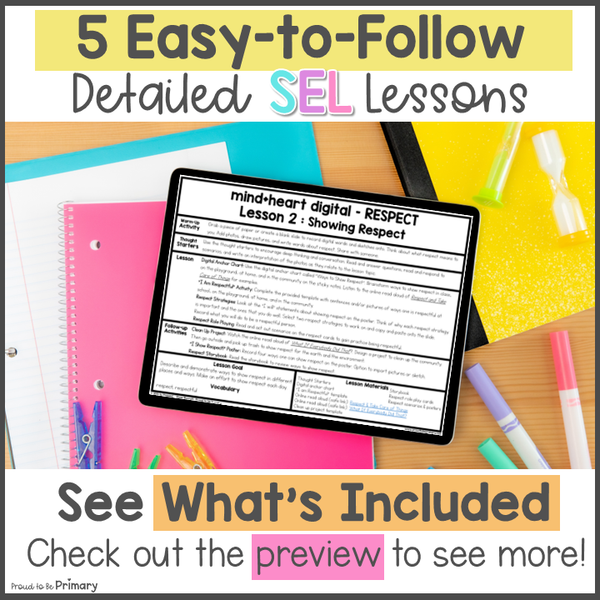 Respect & Gratitude DIGITAL Google Slides Lessons & Week of Respect