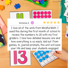Grade 1 Math Numbers to 20 Unit - First Grade Math Centers, Lessons