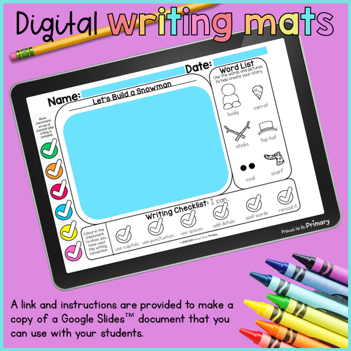 January New Years Winter Writing Center Prompts Paper Morning Work Act