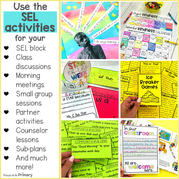 Back to School Social Emotional Learning Activities for K-2 – Proud to ...