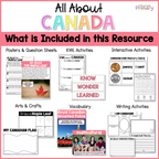 Canada & Canadian Symbols Unit - Social Studies and Language Arts