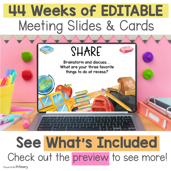 SEL Morning Meeting Google Slides Questions Greetings Social Emotional