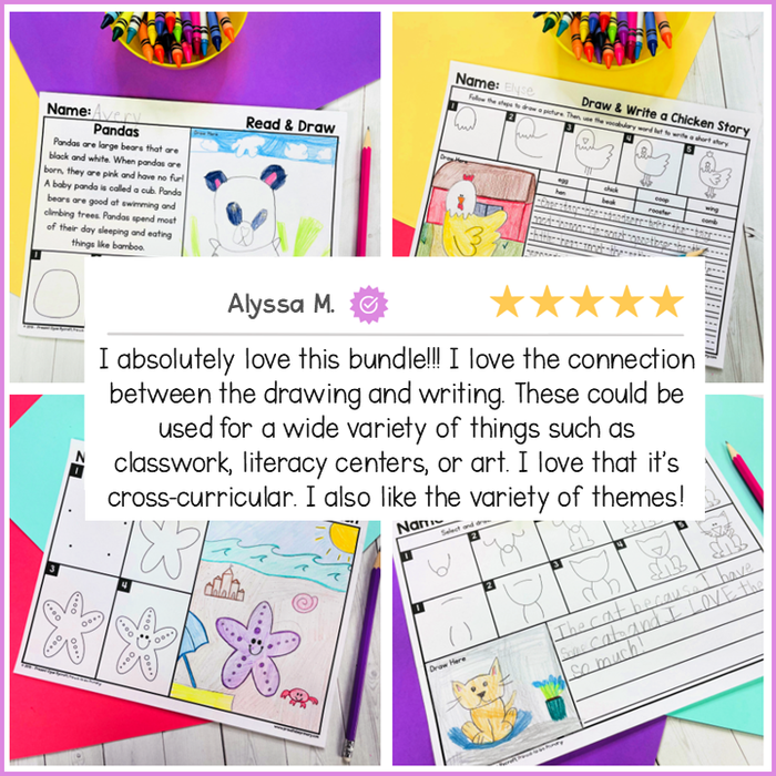 125 Directed Drawing Writing Reading Early Finishers Activities Draw