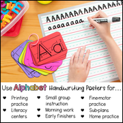 Alphabet Printing Writing Practice Cards - Alphabet Review Handwriting
