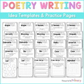 Poetry Writing Unit - Poetry Notebook, Posters, and Activities for Pri
