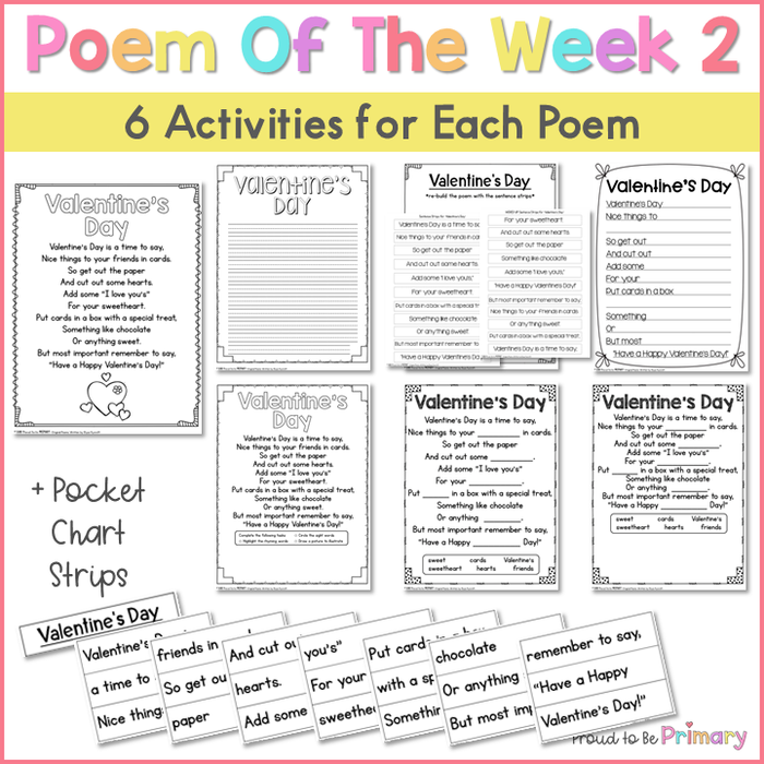 Poem of the Week Shared Reading & Poetry Month Activities with 100th D