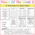 Poem of the Week Shared Reading & Poetry Month Activities with 100th D