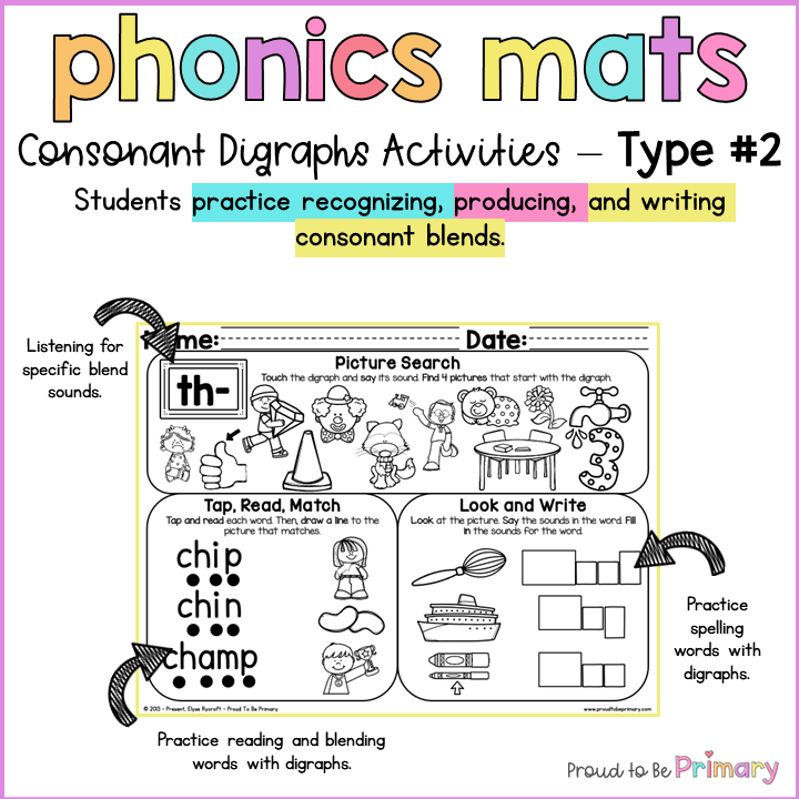 Consonant Digraphs Worksheets & Fluency Passages - Phonics & SOR Activ ...