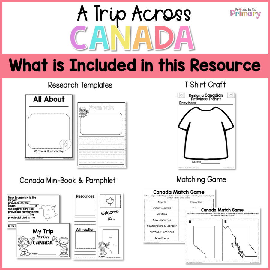 Canada Geography Unit - Canadian Provinces & Territories & Map of Canada