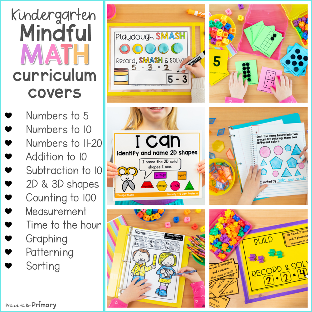 Kindergarten Math Worksheets Assessment Curriculum Kinder Addition Sub