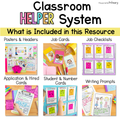 Classroom Job Chart & Management System - Editable Student Jobs