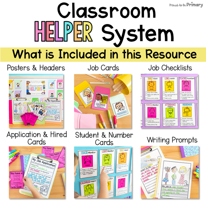 Classroom Job Chart & Management System - Editable Student Jobs