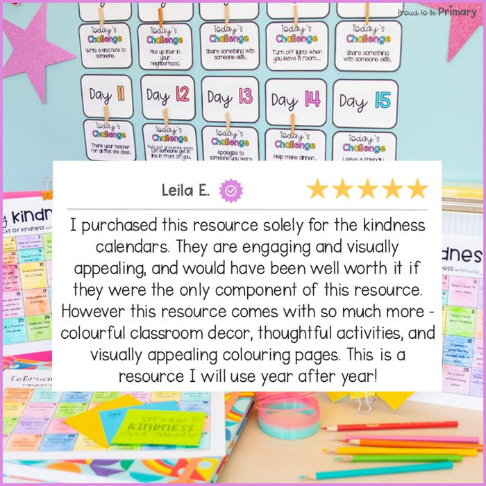 Kindness Classroom Challenge, Calendars, & Activities - Random Acts of