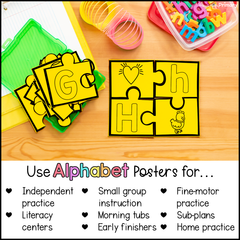 Alphabet ABC Puzzles - Letter Sounds Formation Matching Uppercase and