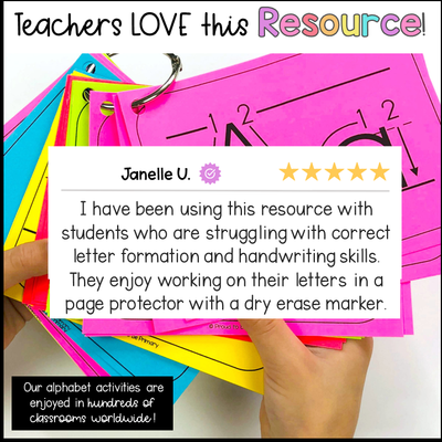 Alphabet Printing Writing Practice Cards - Alphabet Review Handwriting