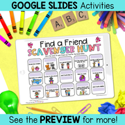 First Week of School SEL Activities Community Building, All About Me