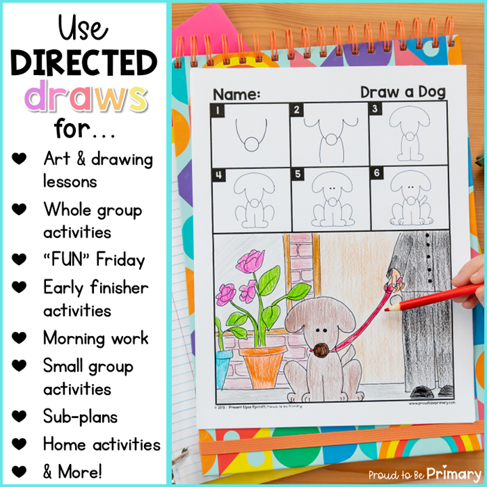 Directed Drawing Animals, Pets Ocean Zoo- Writing & Reading Activities
