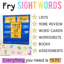Fry 300 Sight Word List Activities, Books, Worksheets & Assessments