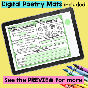 March Spring St Patricks Day Poems Poetry Reading Comprehension Mornin