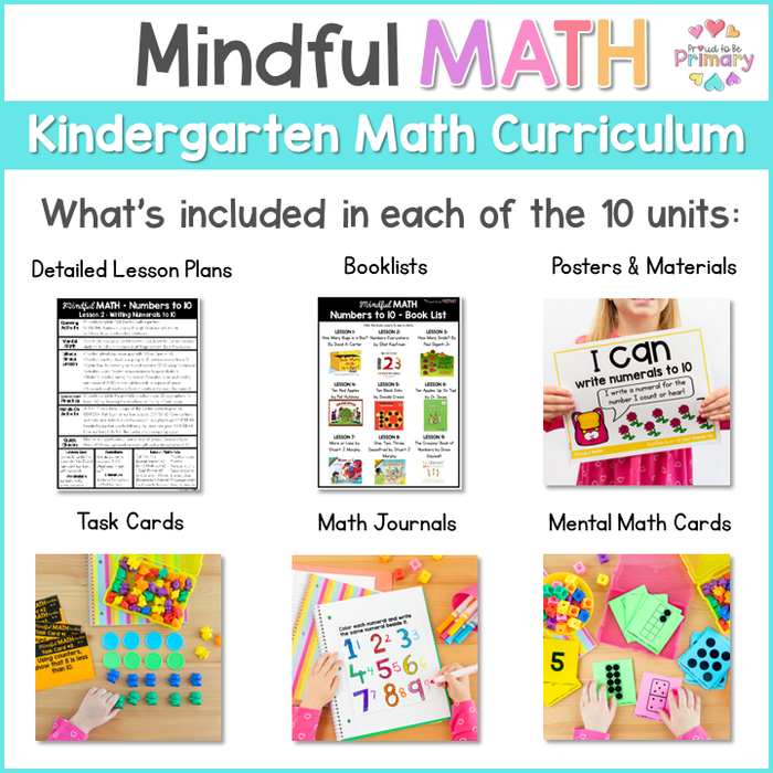 Kindergarten Math Curriculum - 100 Math Lessons, Math Centers, Workshe