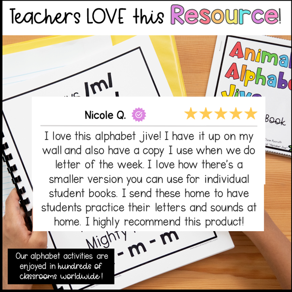 Alphabet Jive Song Letter of the Week Book Beginning Initial Sounds Re