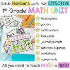 Grade 1 Math Numbers to 20 Unit - First Grade Math Centers, Lessons