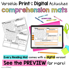Fall October Halloween Reading Fluency Comprehension Passages & Mornin