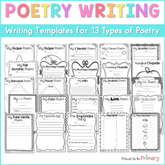 Poetry Writing Unit Poetry Comprehension Activities, Poetry Notebook,