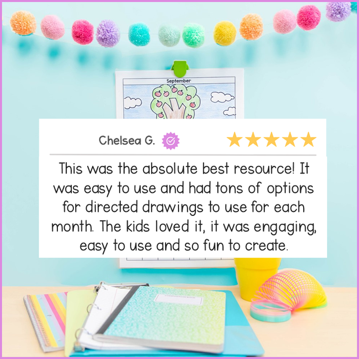 Monthly Editable Directed Drawing Calendar 2025 2026 through 2030 - Ke