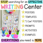 Writing Center for Kindergarten, First, and Second Grade Classrooms