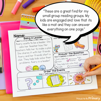 February Reading Comprehension Passages: Daily Comprehension Mats