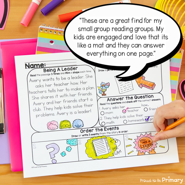 February Reading Comprehension Passages: Daily Comprehension Mats