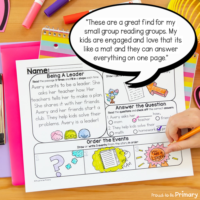 February Reading Comprehension Passages: Daily Comprehension Mats