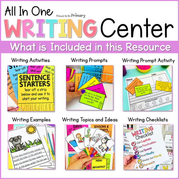 Writing Center for Kindergarten, First, and Second Grade Classrooms