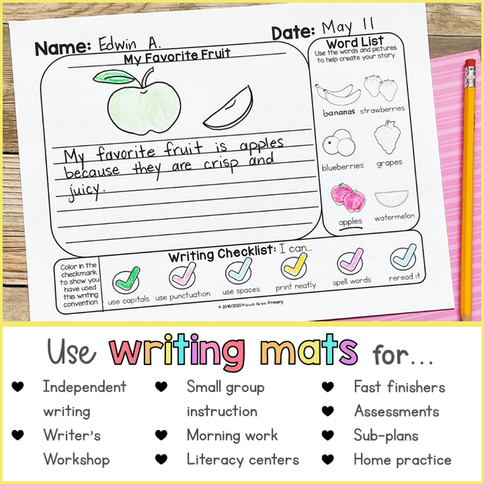 May Spring Mother's Day Writing Center Prompts Paper Morning Work Acti