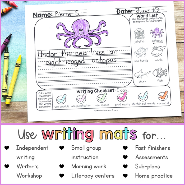 June End of the Year Summer Writing Center Prompt Paper Morning Work A