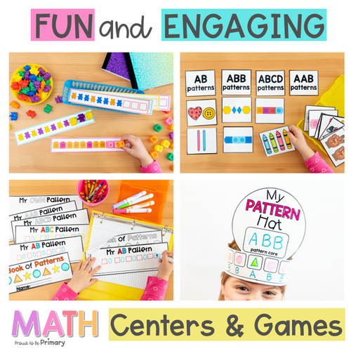 Kindergarten Patterning Lessons Pattern Block Math Center Activities W