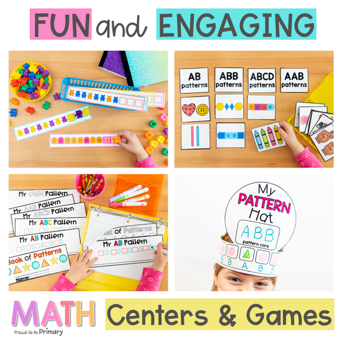 Kindergarten Patterning Lessons Pattern Block Math Center Activities W