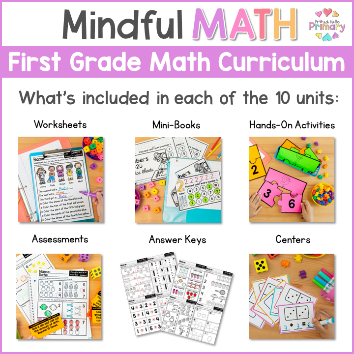 Grade 1 MATH Curriculum - 10 Unit Bundle for the Entire Year – Proud to ...