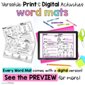 January Word Work and Daily Language Arts Review