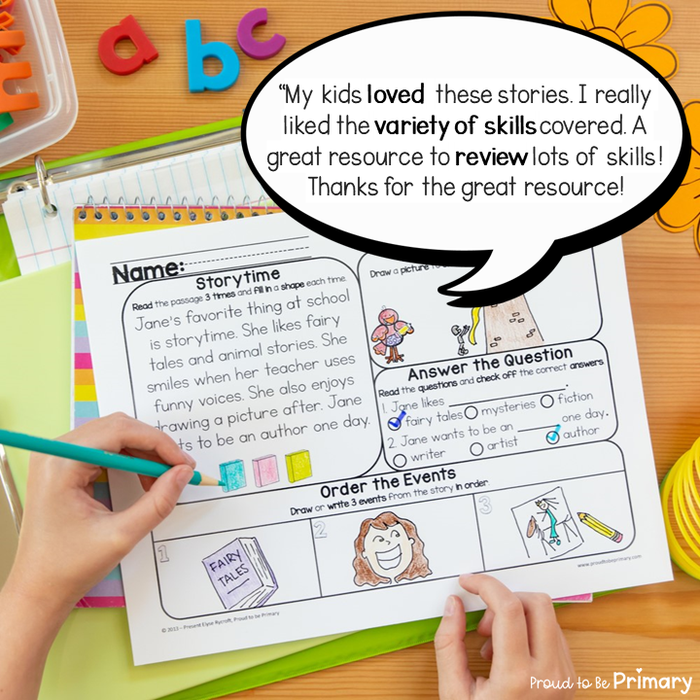 March Spring Morning Work Reading Comprehension Fluency Passages Quest