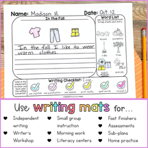 Fall October Halloween Writing Prompts, Paper, Writing Center, Morning