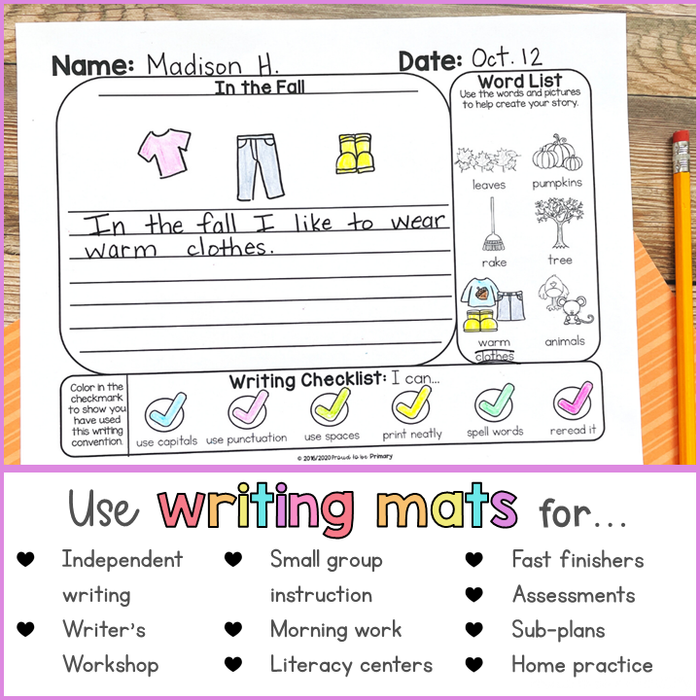 Fall October Halloween Writing Prompts, Paper, Writing Center, Morning